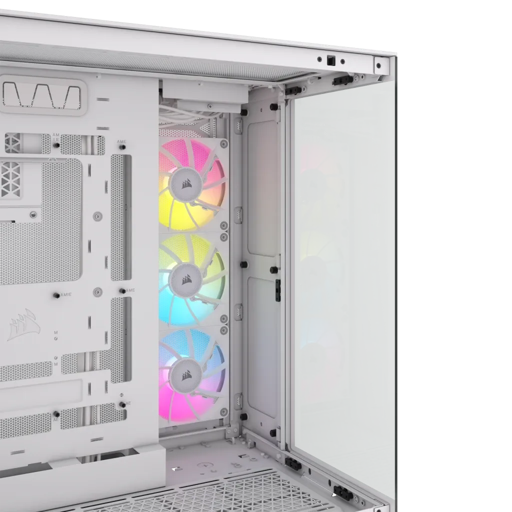 6500X RGB Mid-Tower White Dual Chamber PC Case; 2x 3.5'' | 2x 2.5'' Dr ...