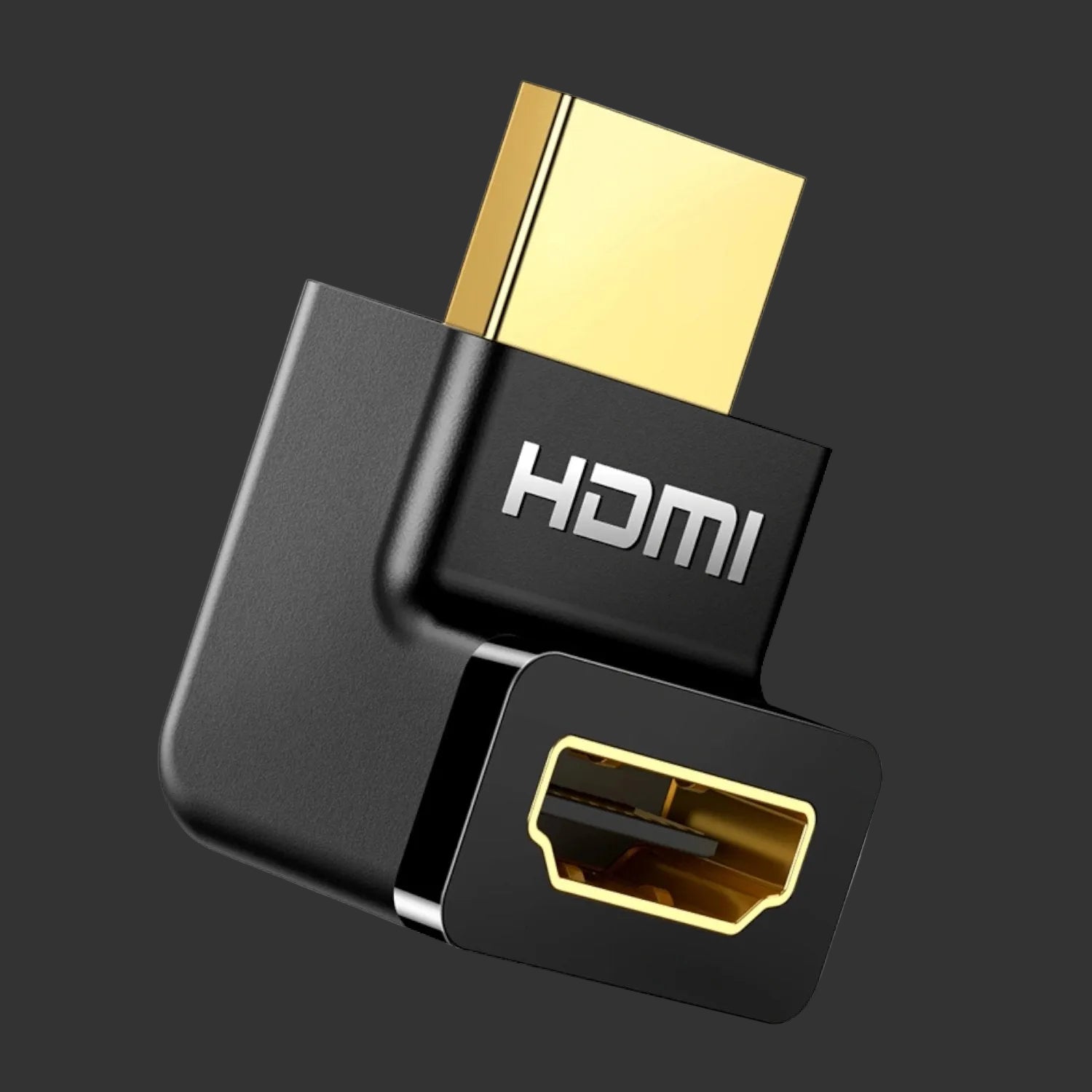 UGreen HD112 HDMI 4K Male to Female Up-angled Connector - Black